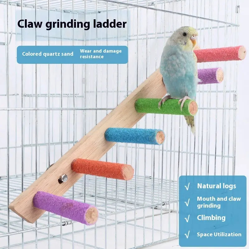 For Birds Frosted Stand Rod Parrot Grinding Claw Molar Stick Toy Bird ...