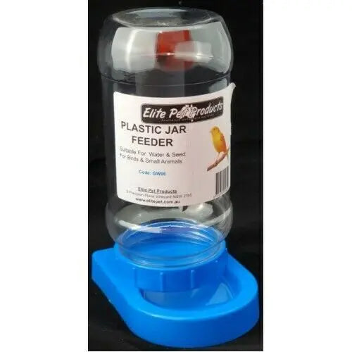 Plastic Jar Feeder 750g for water & Seeds GW06 - Bonnyrigg Produce ...