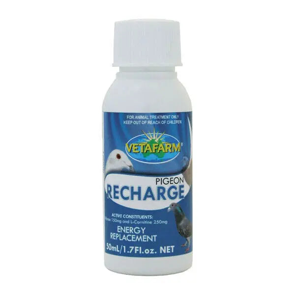 VETAFARM Pigeon Recharge 50mL-Pigeon supplements (- Bonnyrigg Produce ...
