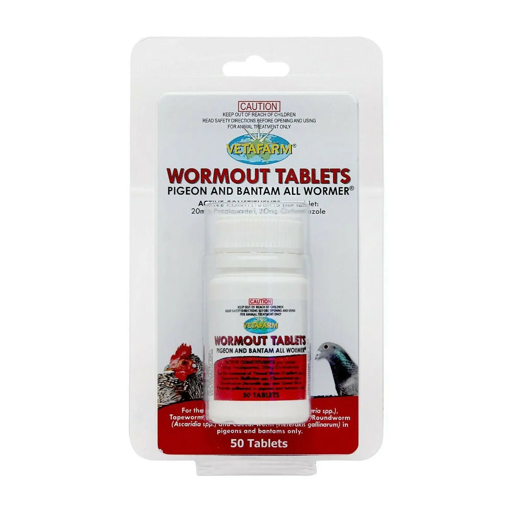 VETAFARM Wormout 50 Tablets -worm treatment - Bonnyrigg Produce ...